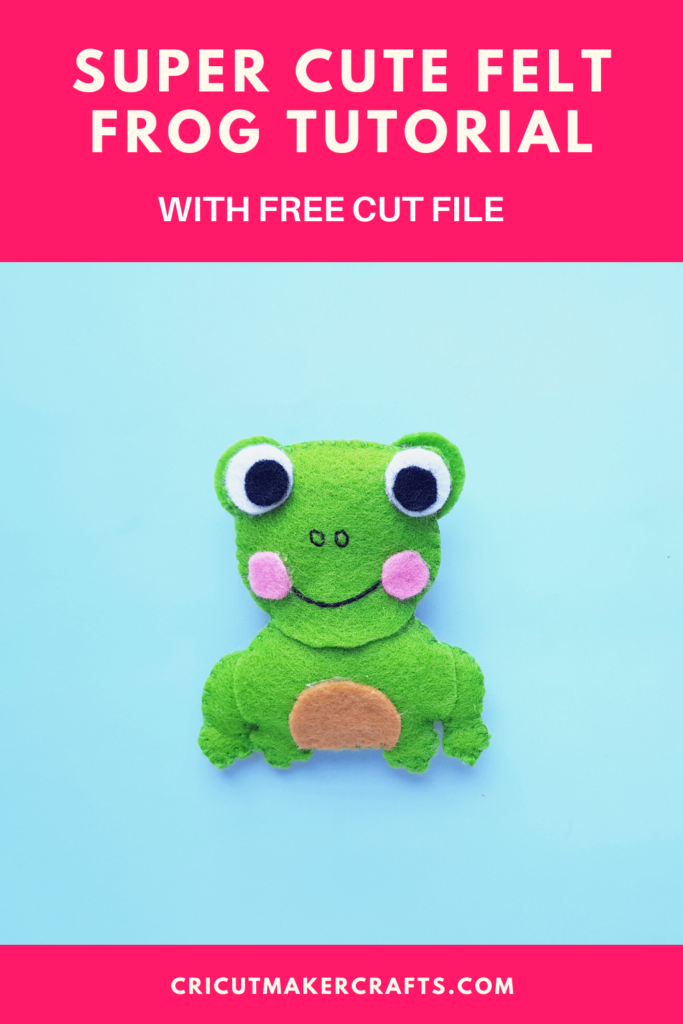 Cute Felt Frog Craft [Template+SVG Free] - Jav Sid