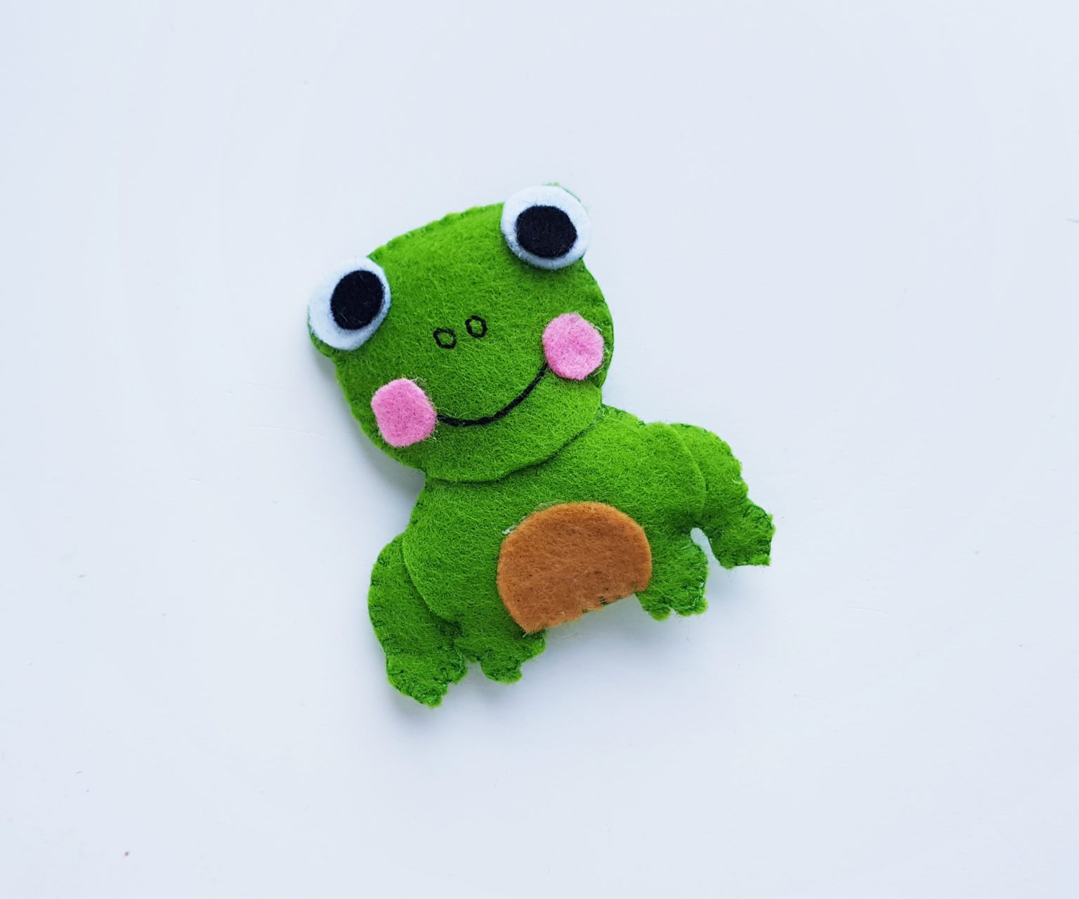 Cute Felt Frog Craft [Template+SVG Free] - Jav Sid