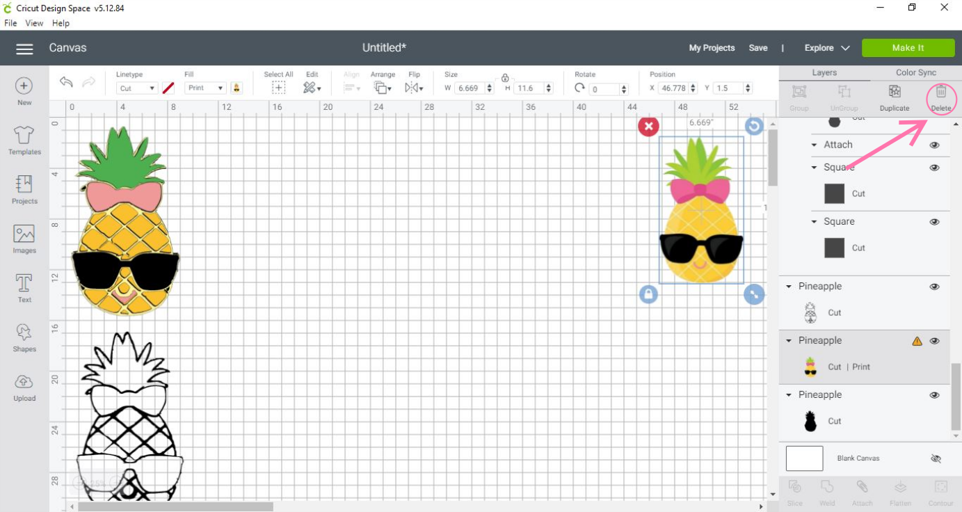 How to create a layered image on Cricut Cut N Make Crafts