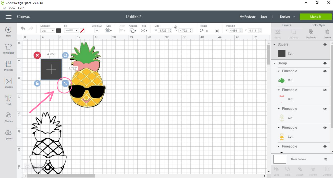 How to create a layered image on Cricut Cut N Make Crafts