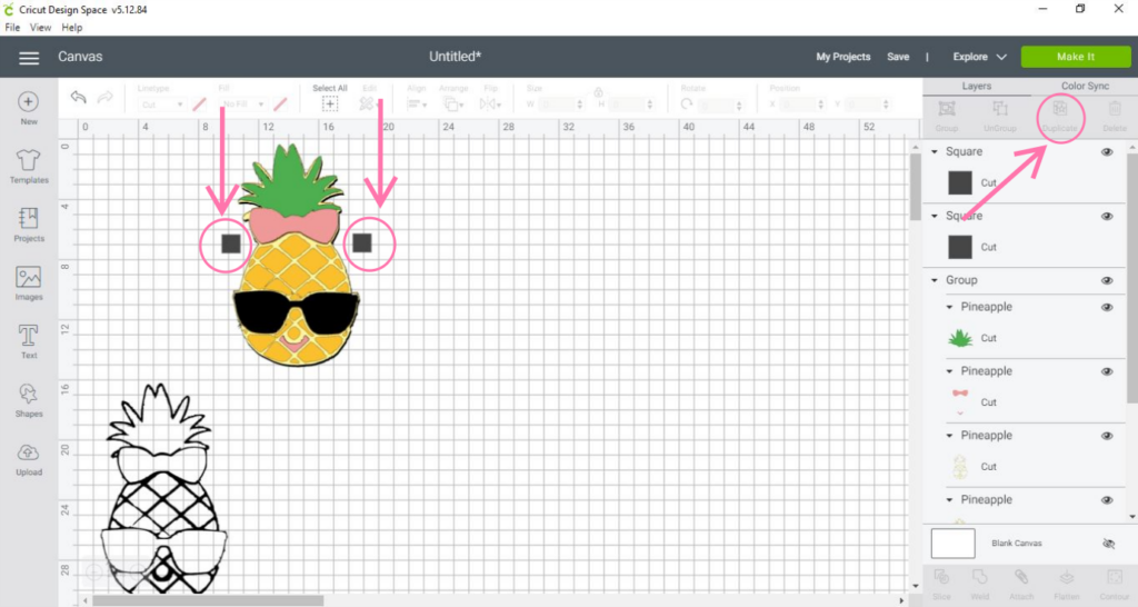 How to create a layered image on Cricut Cut N Make Crafts