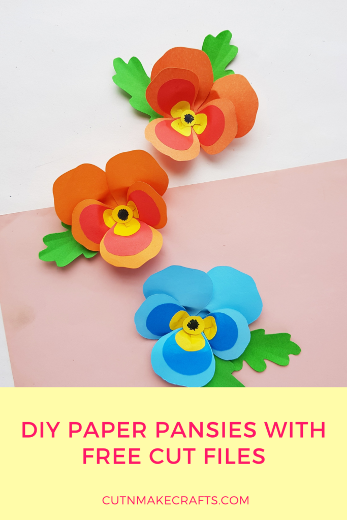 EASY and Free Paper Pansy Template + SVG - Jav Sid