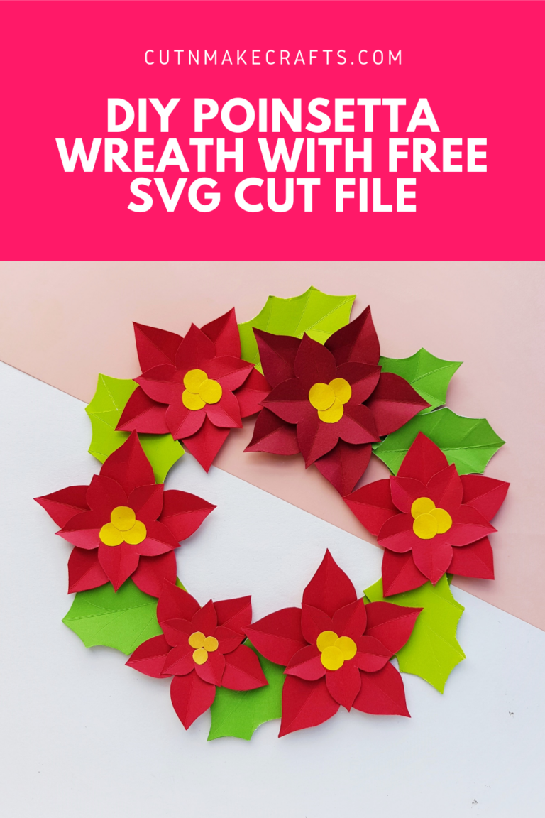 Free Poinsettia Flower Template SVG + Wreath Tutorial - Jav Sid